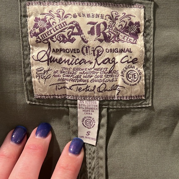 American Rag | Jackets & Coats | 1 American Rag Army Green Long Jacket ...